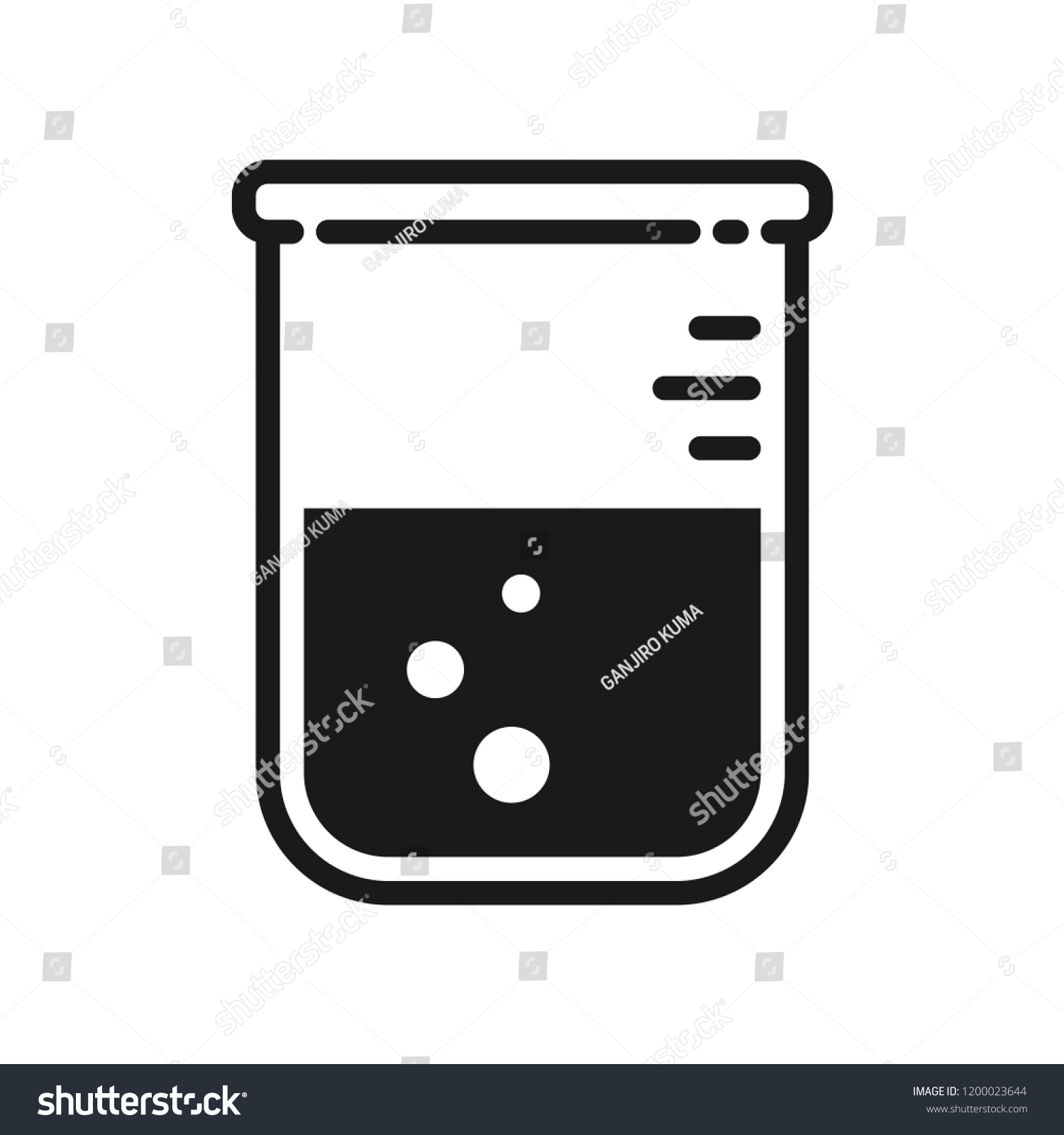 Beaker Lab Water Solution Science Lab Stock Vector (Royalty Free ...
