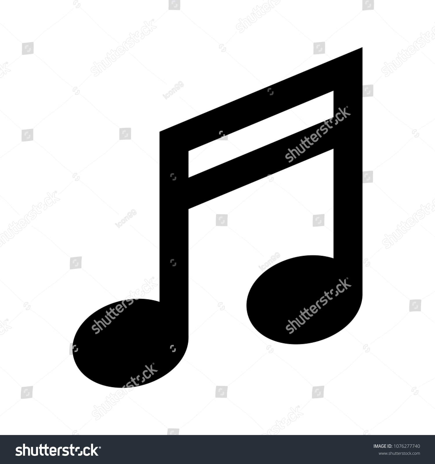 Beam Music Note Stock Vector (Royalty Free) 1076277740