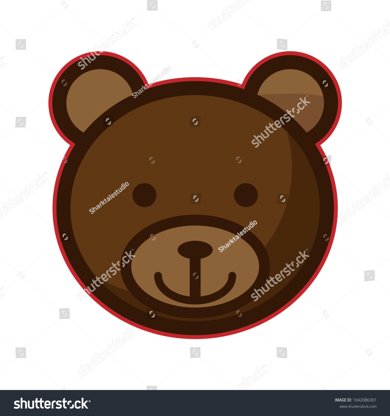 Bear Colorized Icon Vector 스톡 벡터(로열티 프리) 1042086301 | Shutterstock