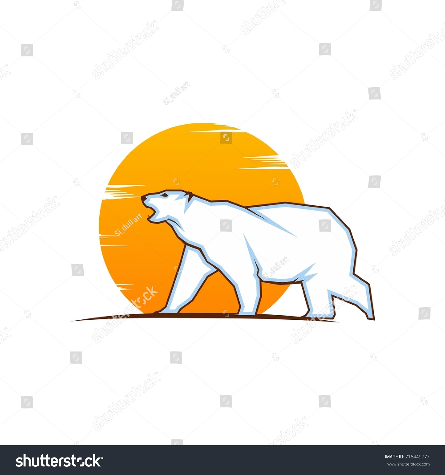 Bear Design Logo Icon Vector Illustration Stock Vector (Royalty Free ...