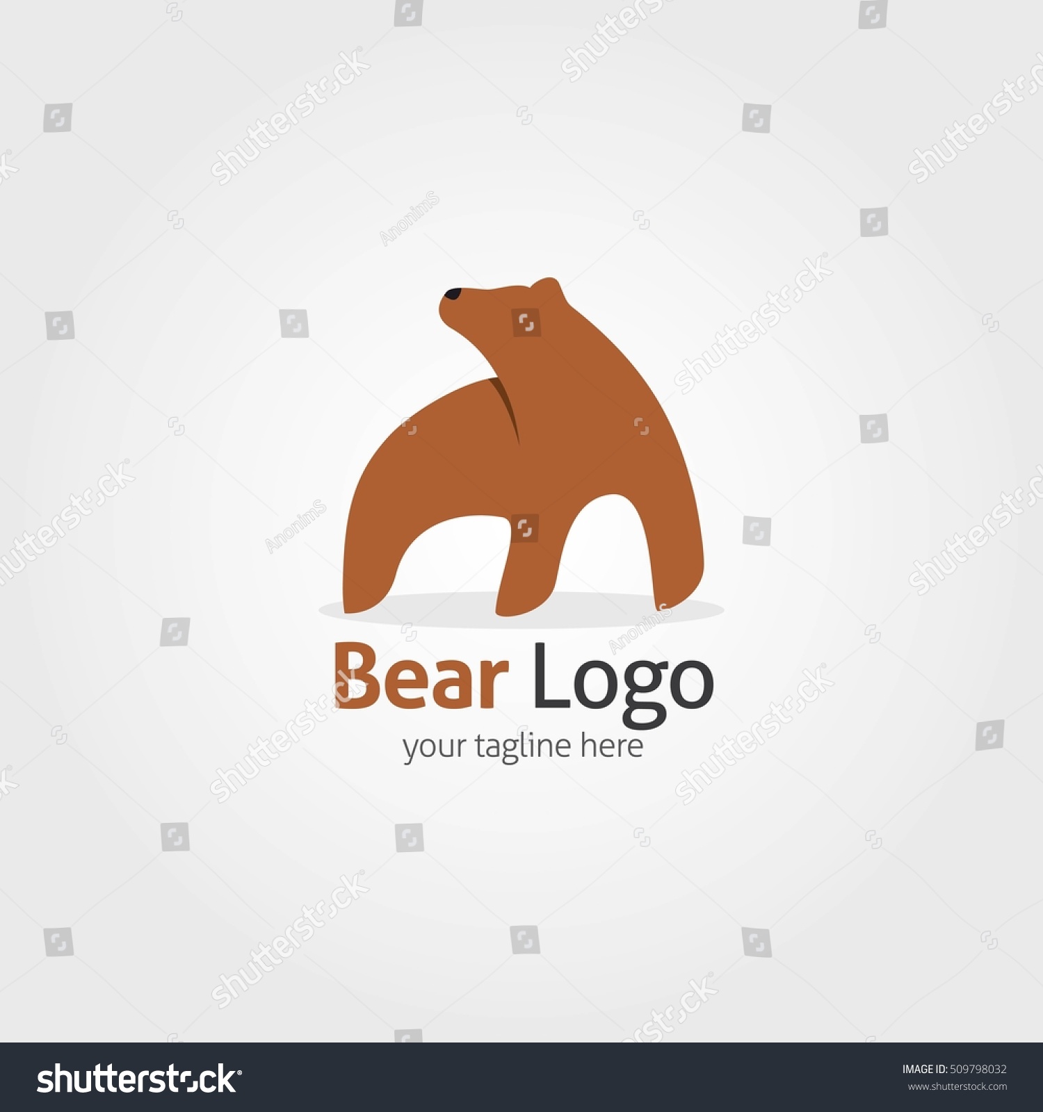 Bear Logo Design Template Vector Illustration: เวกเตอร์สต็อก (ปลอดค่า ...