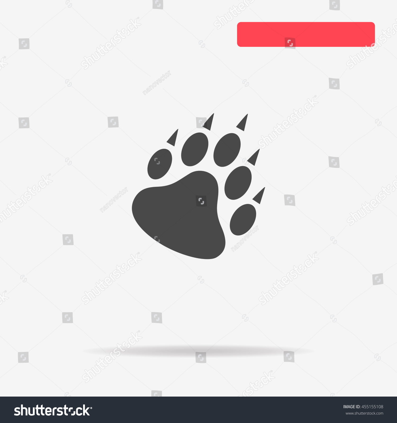 Bear Paw Icon Vector Concept Illustration Stock Vector (Royalty Free ...