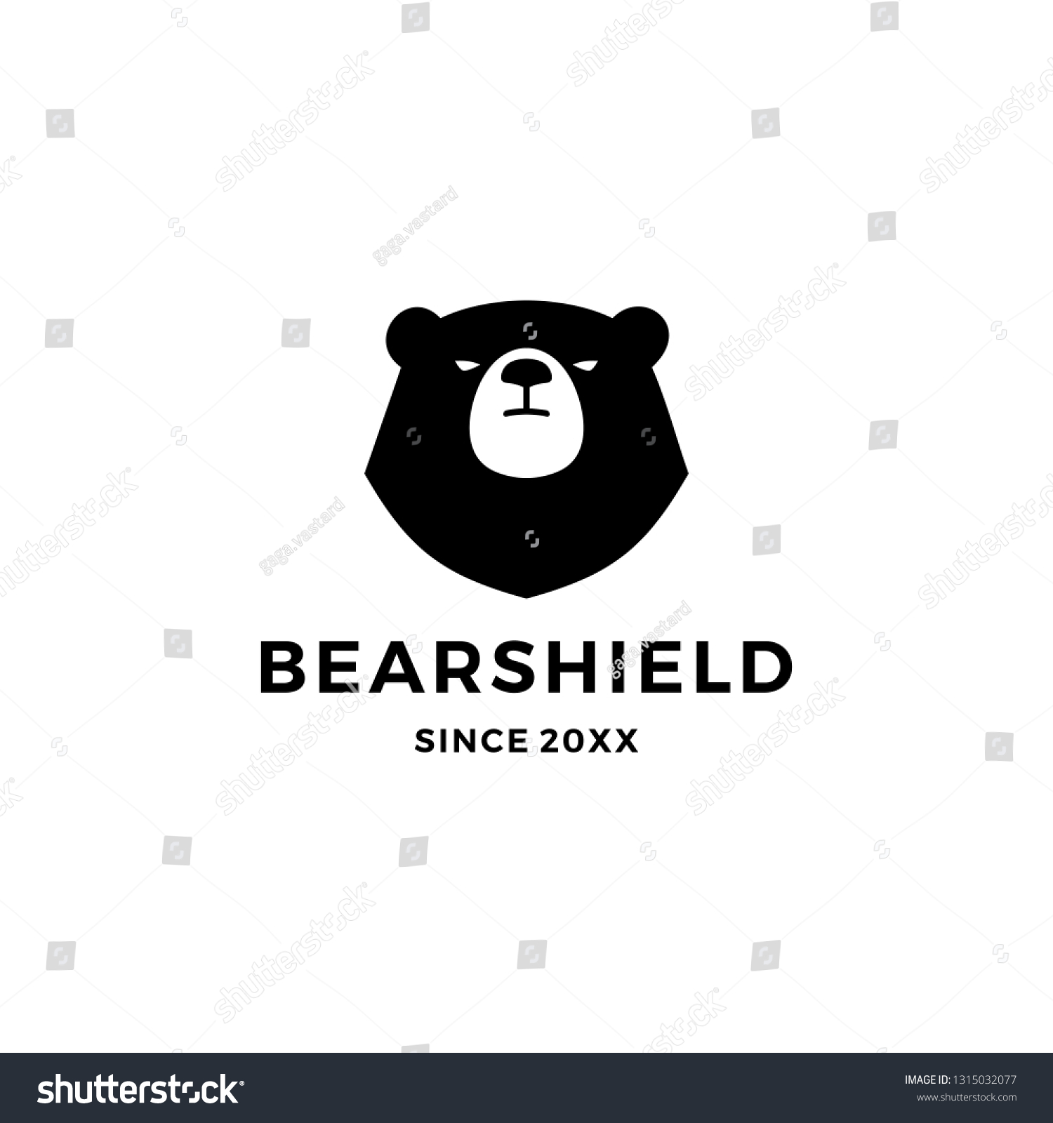 Bear Shield Logo Vector Icon Illustration Stock Vector (Royalty Free ...