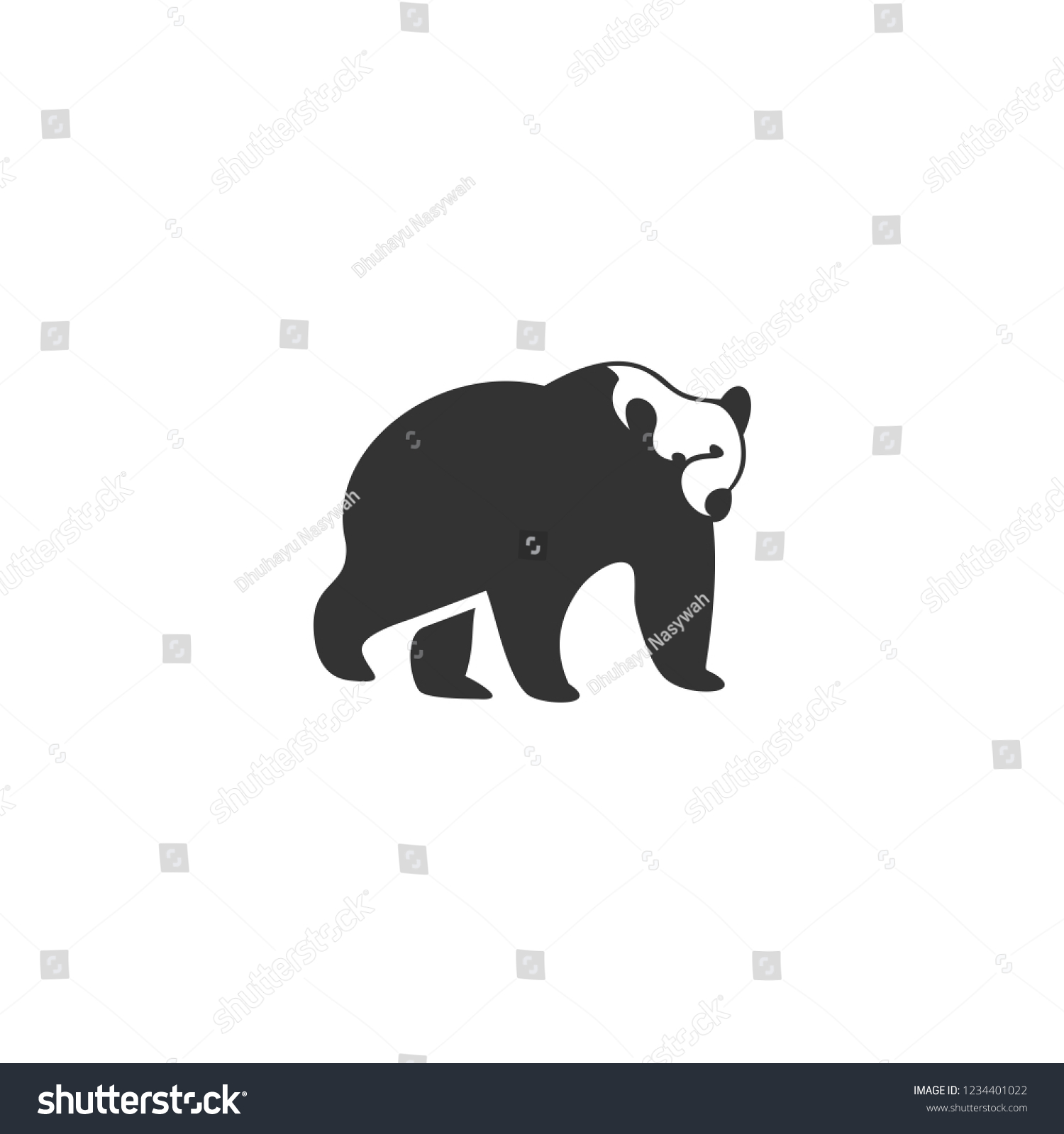 Bear Symbol Vector Illustration Stock Vector (Royalty Free) 1234401022 ...