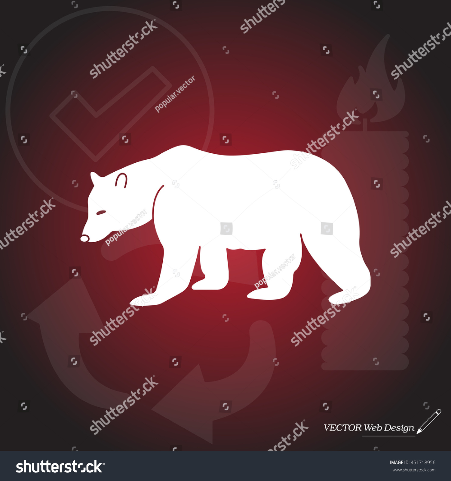 Bear Symbol Vector Illustration Stock Vector (Royalty Free) 451718956 ...