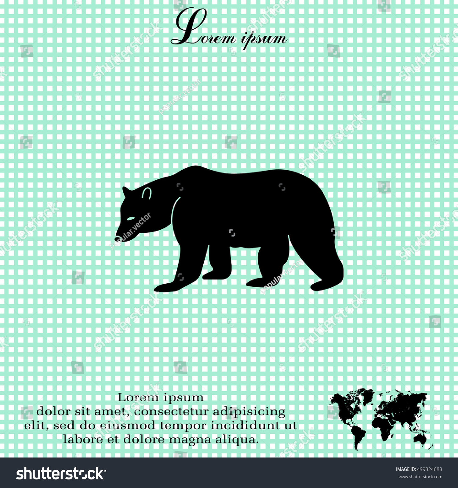 Bear Symbol Vector Illustration Stock Vector (Royalty Free) 499824688 ...