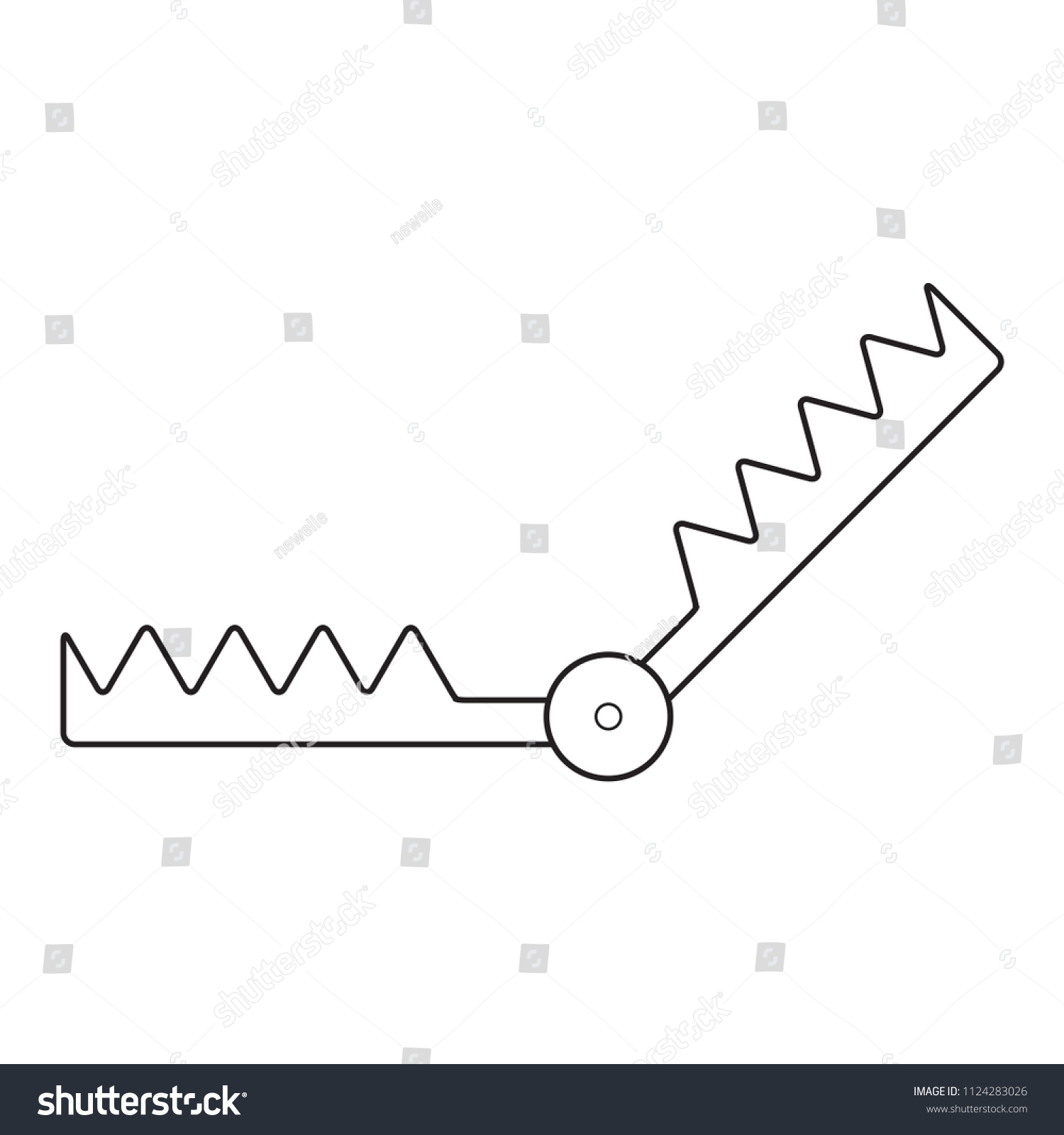 Bear Trap Design Isolated On White Stock Vector (Royalty Free ...