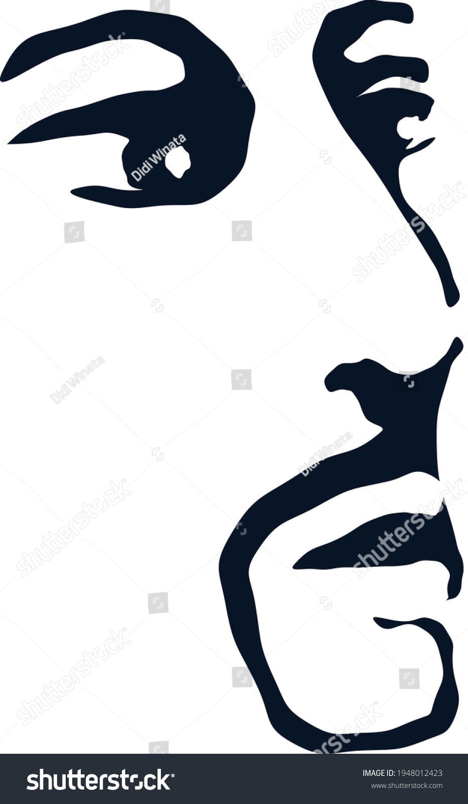 Bearded Man Logo Scratch Style Stock Vector (Royalty Free) 1948012423 ...