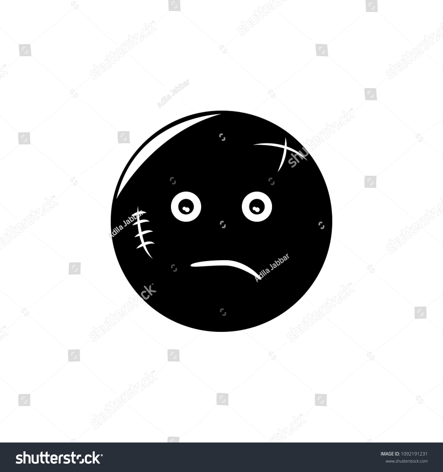 Beaten Emoji Vector Icon Stock Vector (Royalty Free) 1092191231 ...