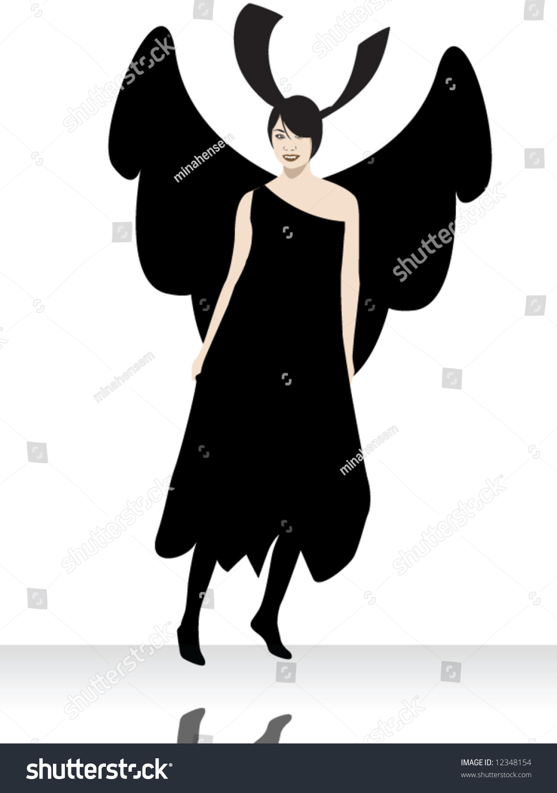 Beautiful Vogue Vampire Queen Stock Vector (Royalty Free) 12348154