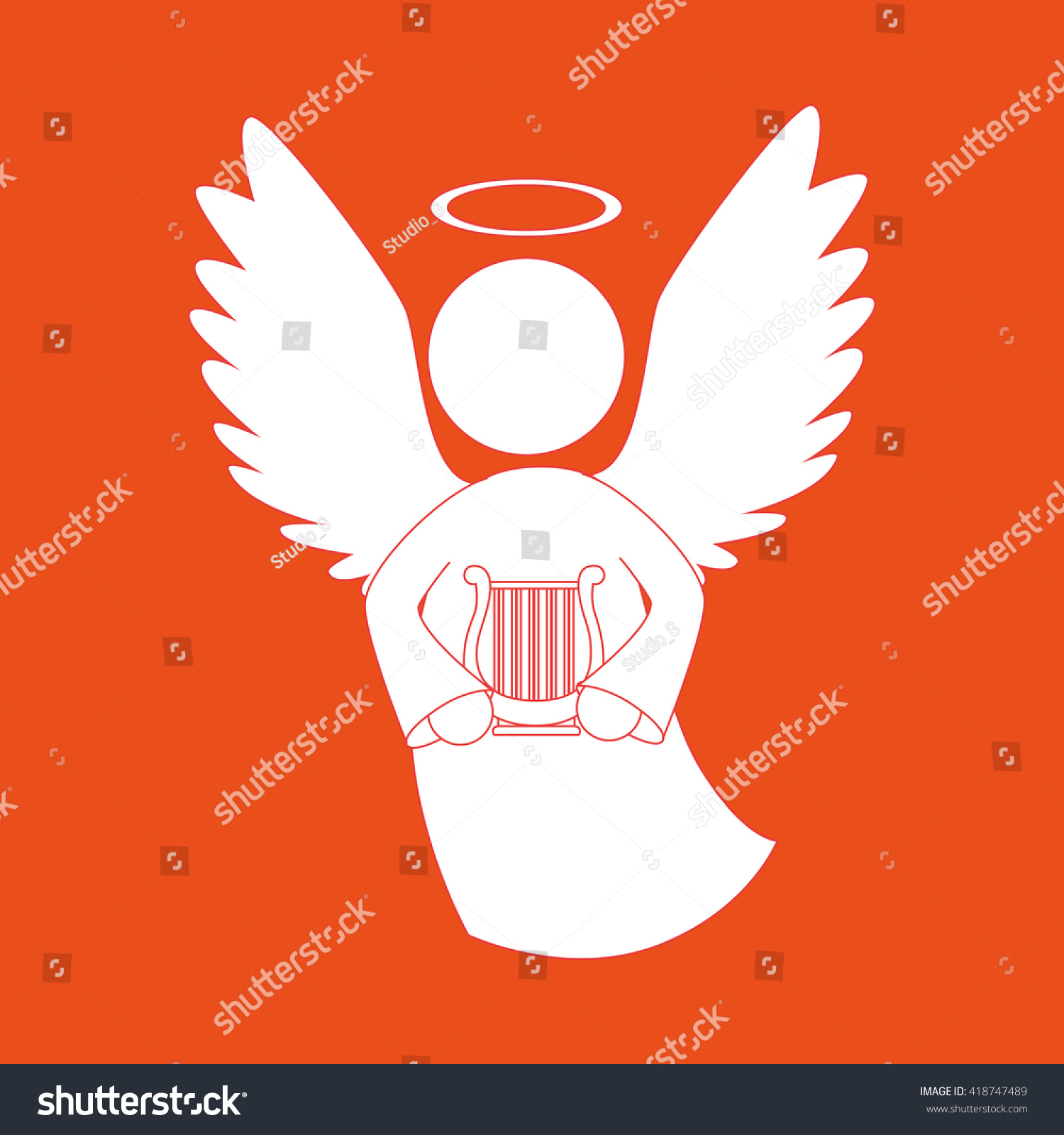 Beautiful Angel Design Stock Vector (Royalty Free) 418747489 | Shutterstock