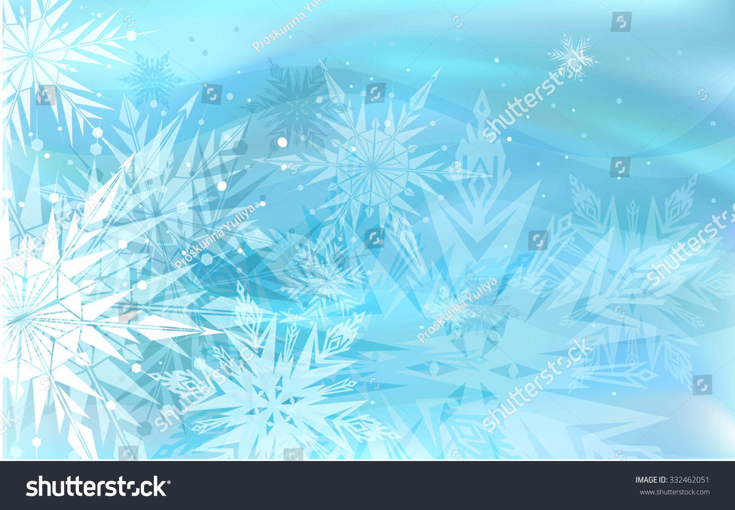 Beautiful Blue Winter Background Stock Vector (Royalty Free) 332462051