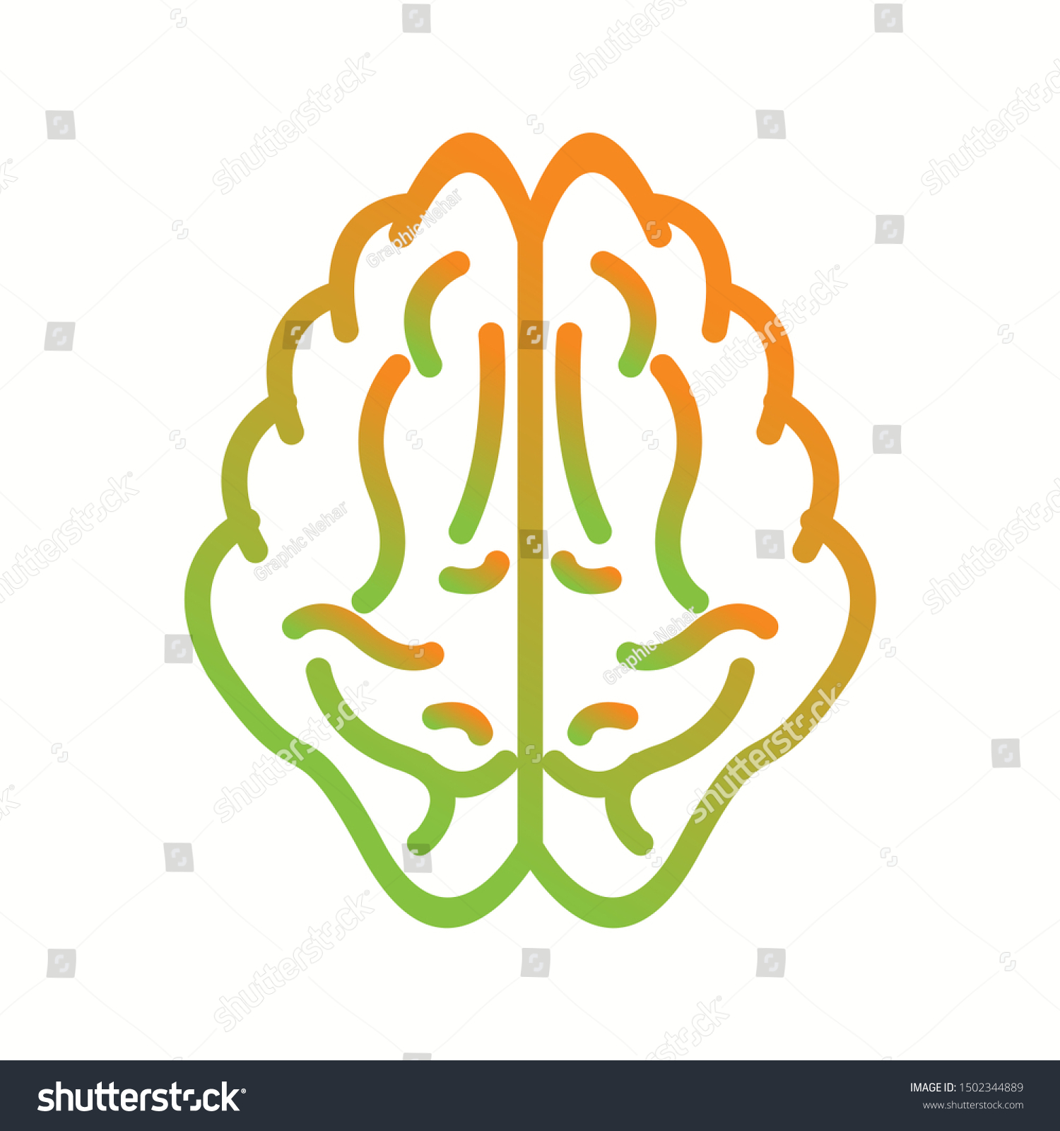 Beautiful Brain Vector Line Icon Stock Vector (Royalty Free) 1502344889 ...