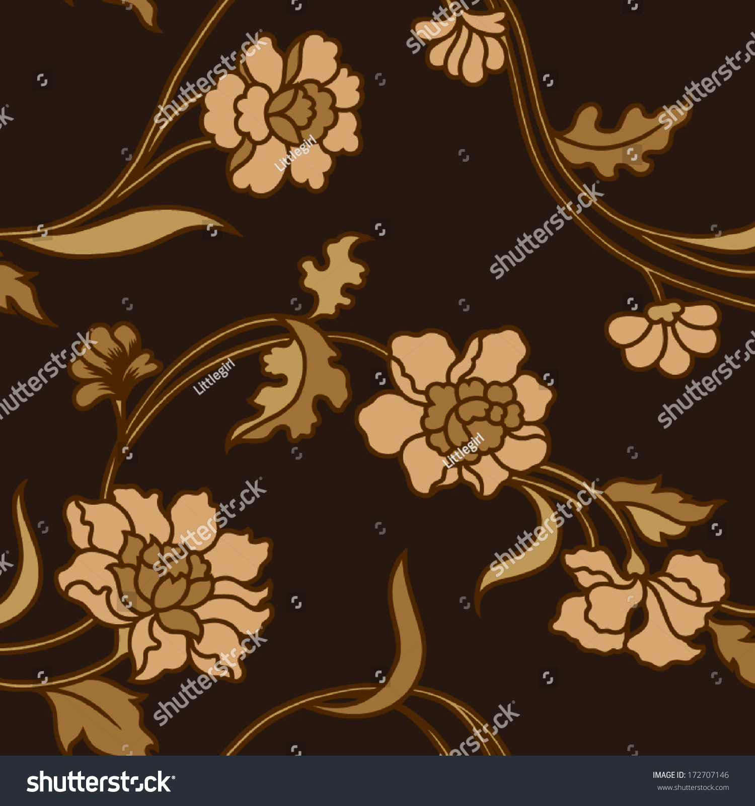Beautiful Brown Background Stock Vector (Royalty Free) 172707146 ...