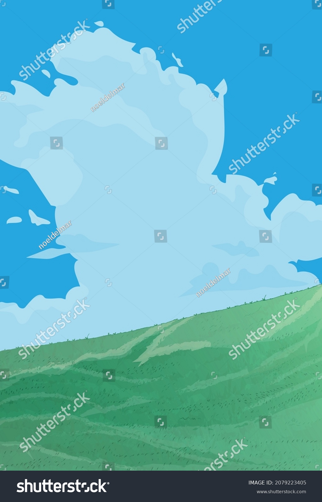 Beautiful Country Side Vector Background Stock Vector (Royalty Free ...