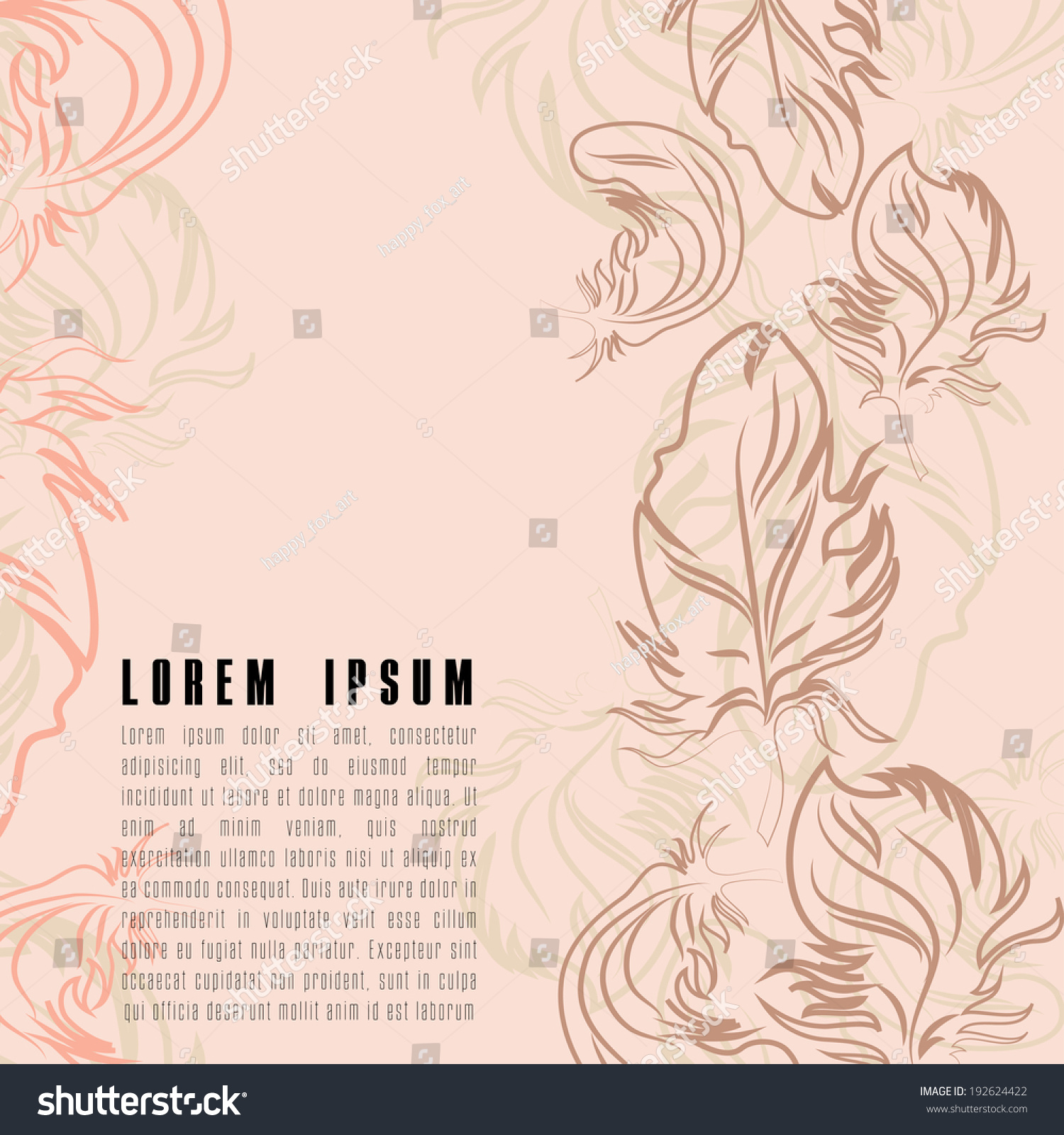 Beautiful Design Template Vector Illustration Stock Vector (Royalty ...