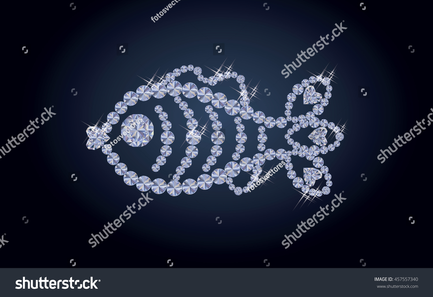 Beautiful Diamond Fish Vector Illustration Stock Vector (Royalty Free ...