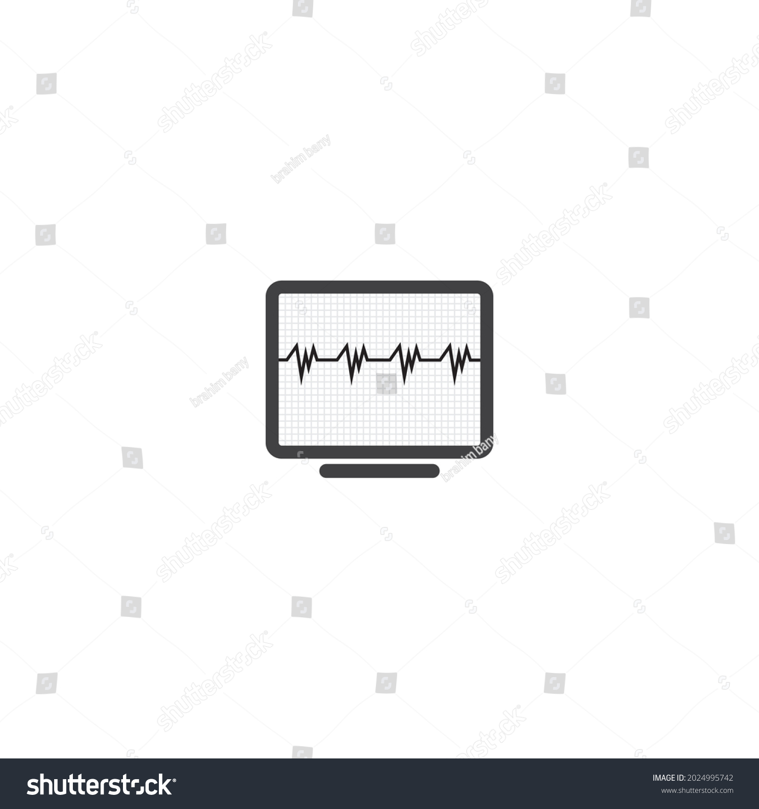 Beautiful Ecg Screen Logo Design Stock Vector (Royalty Free) 2024995742 ...