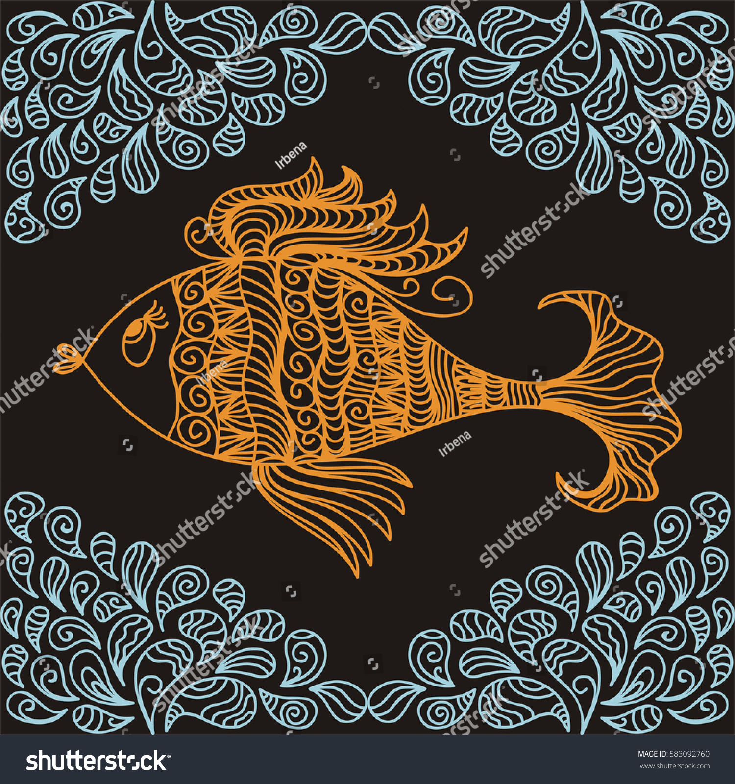 Beautiful Fish Vector Illustration: vector de stock (libre de regalías ...