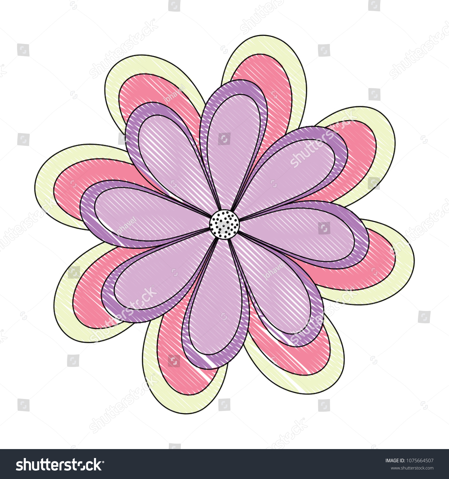 Beautiful Flower Icon Stock Vector (Royalty Free) 1075664507 | Shutterstock