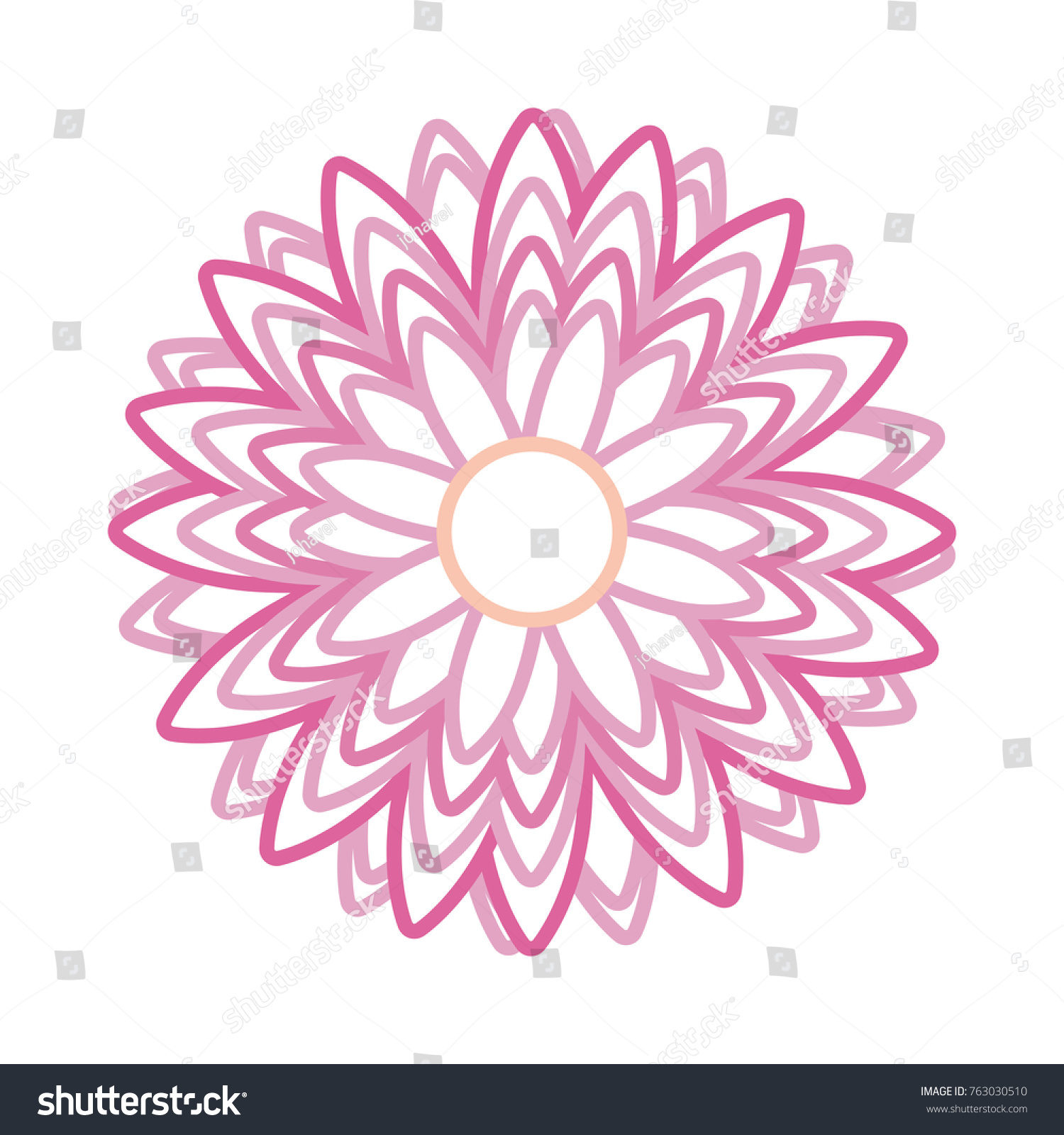 Beautiful Flower Icon Stock Vector (Royalty Free) 763030510 | Shutterstock