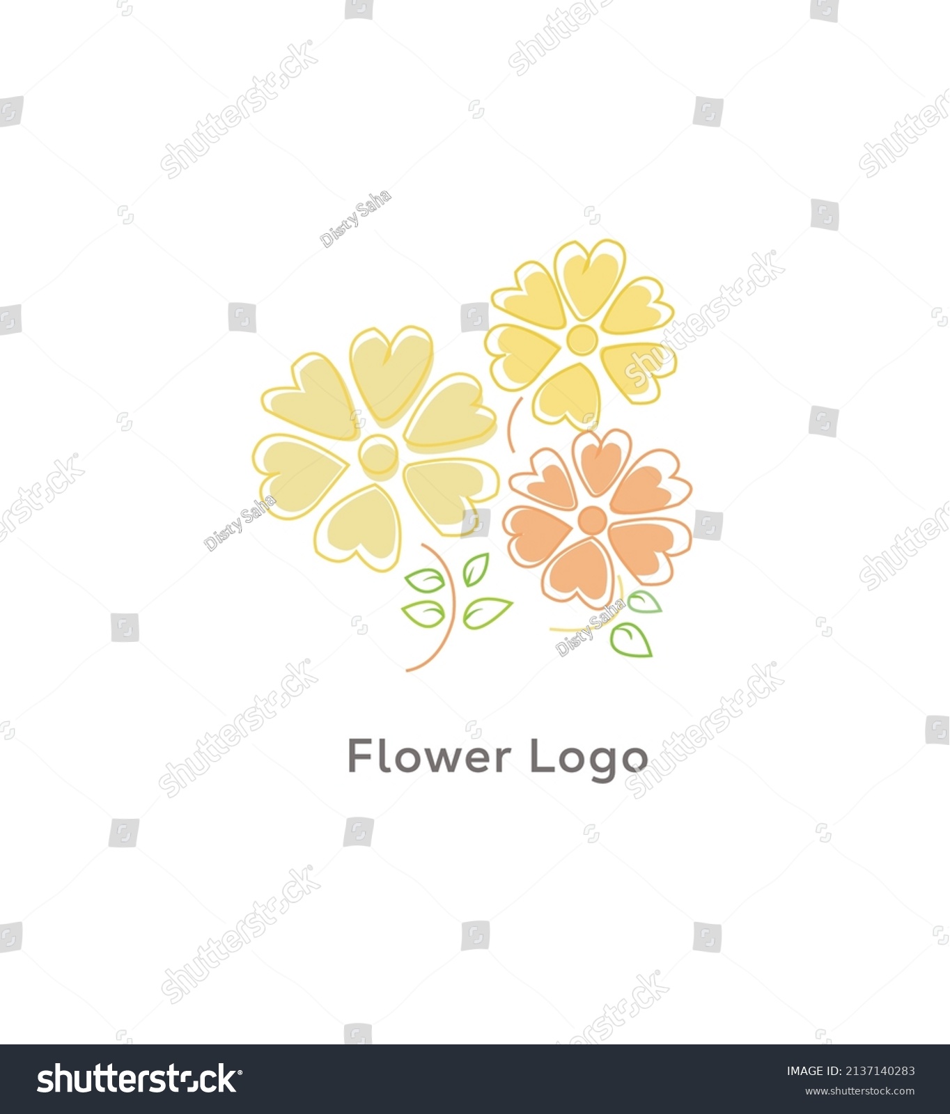 Beautiful Flower Logo Vector Image Stock Vector (Royalty Free ...