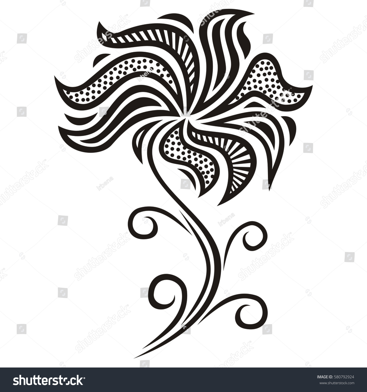 Beautiful Flower Vector Illustration Stock Vector (Royalty Free ...
