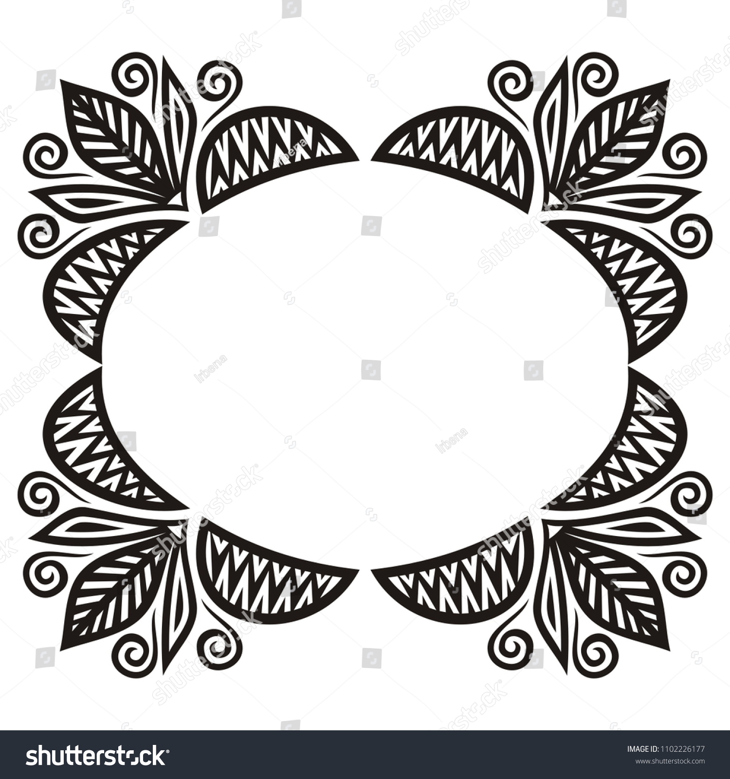 Beautiful Frame Vector Illustration Stock Vector (Royalty Free) 1102226177