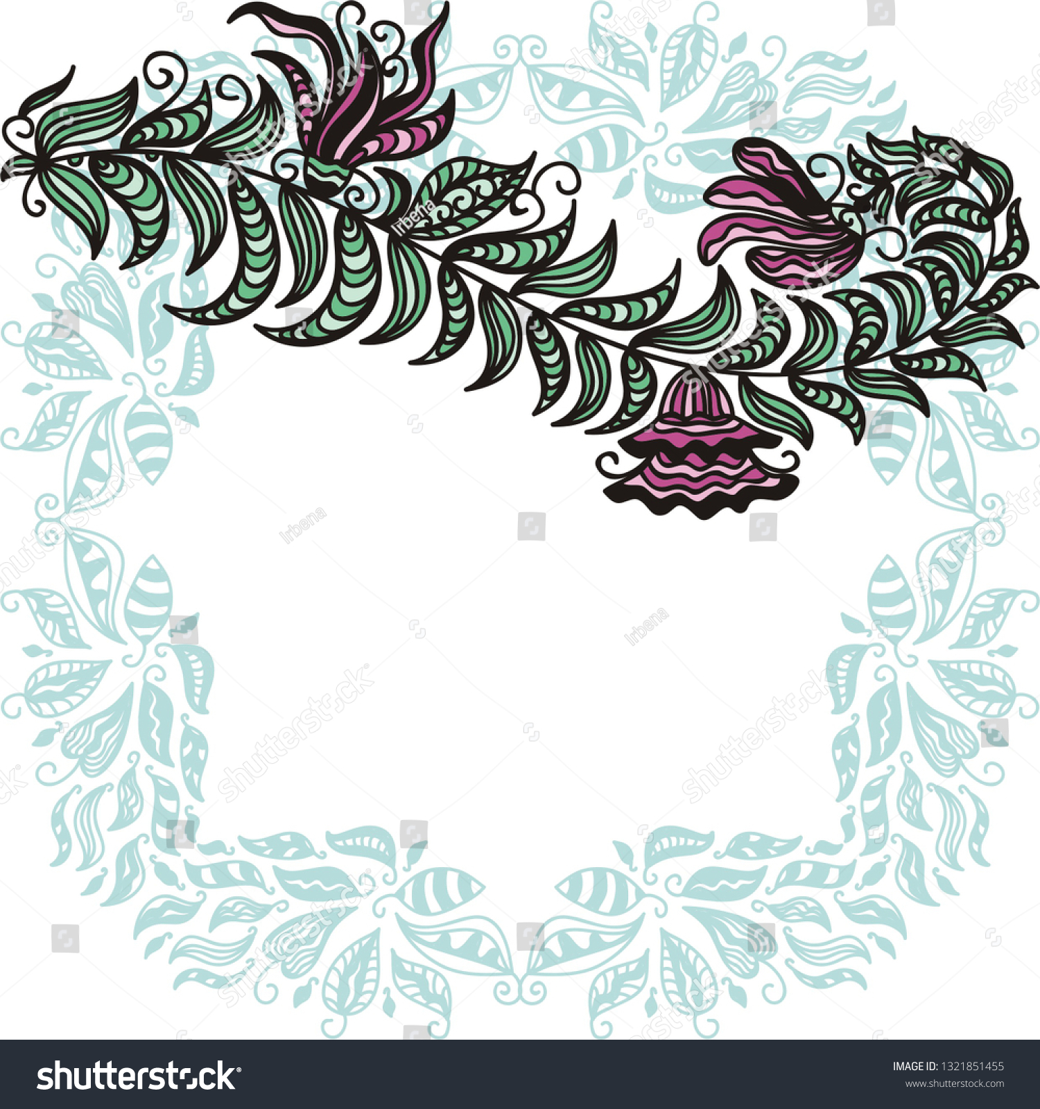 Beautiful Frame Vector Illustration Stock Vector (Royalty Free) 1321851455