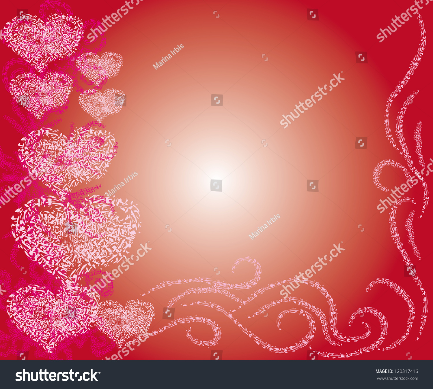 Beautiful Framework Hearts Vector Illustration Stock Vector (Royalty ...