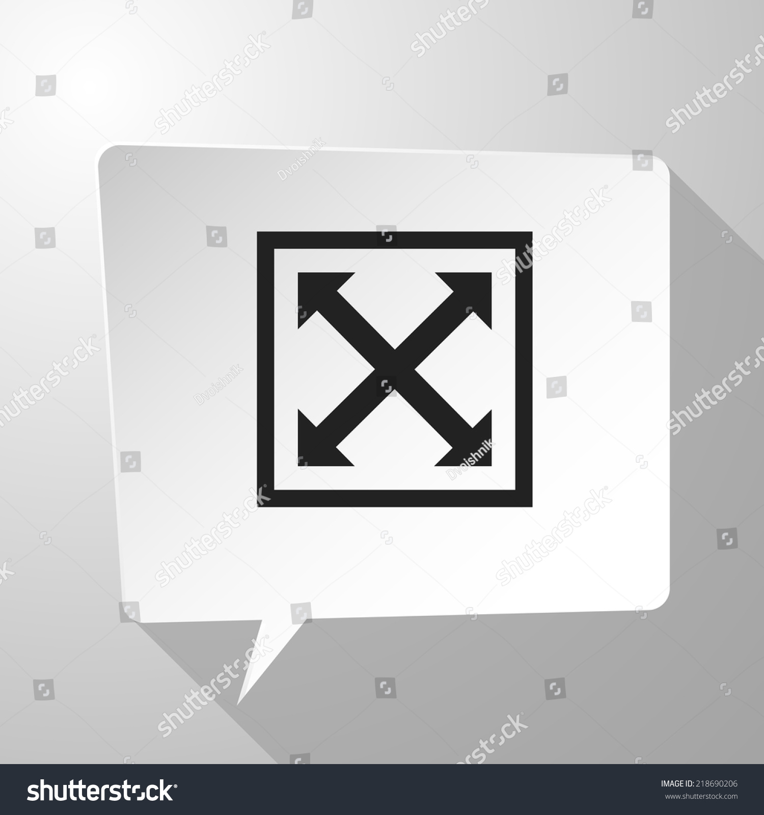 Beautiful Full Screen Web Icon Stock Vector (Royalty Free) 218690206