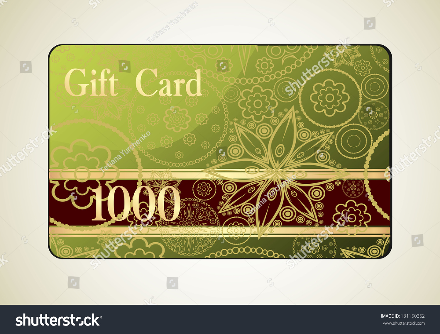 Beautiful Gift Card Stock Vector (Royalty Free) 181150352 | Shutterstock