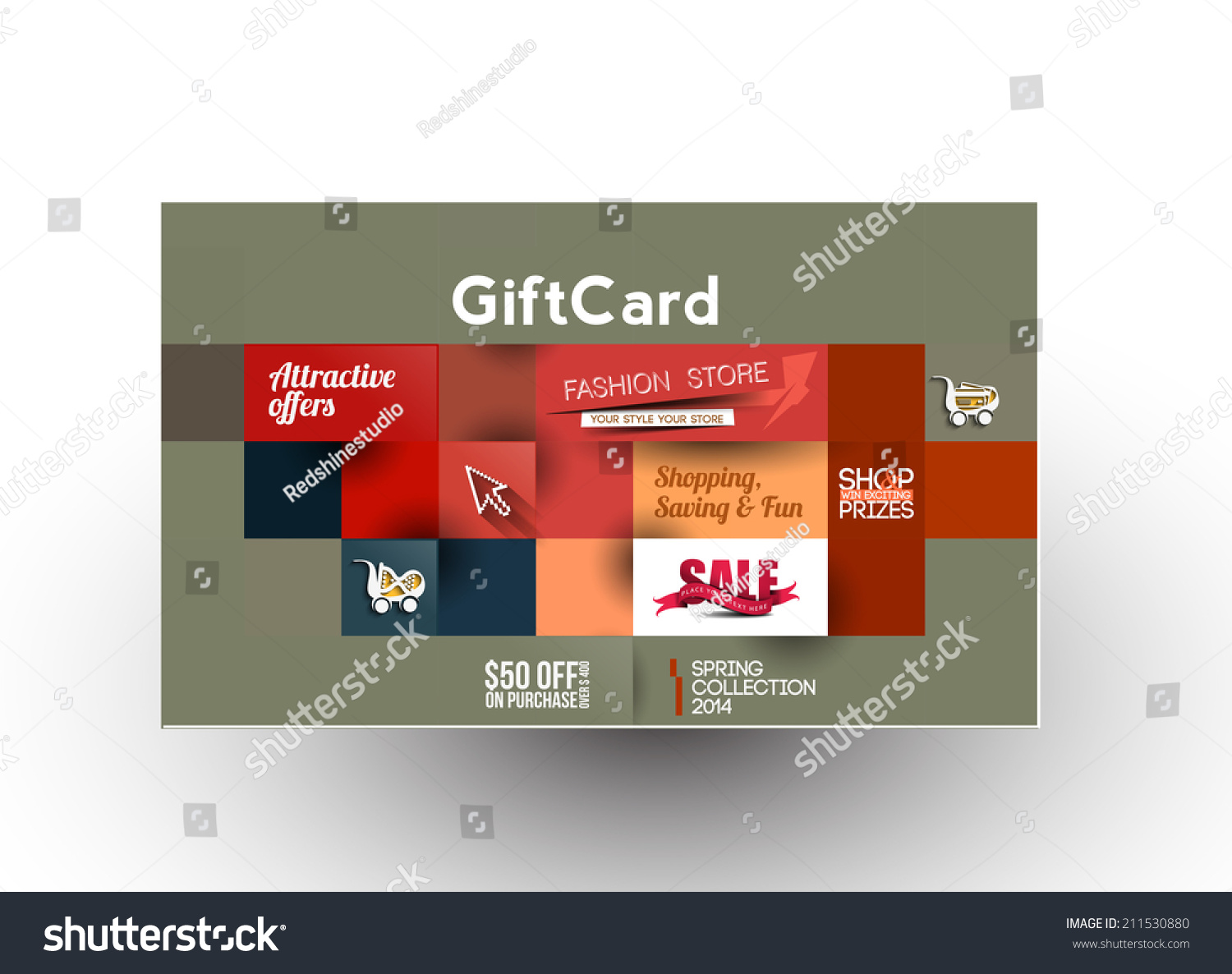 Beautiful Gift Card Design Vector Illustration Stock Vector (Royalty ...