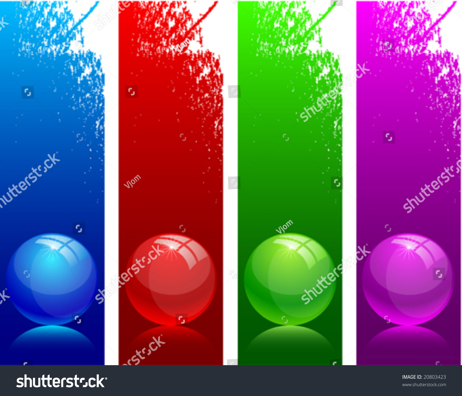 Beautiful Glossy Balls Vector Illustration Stock Vector (Royalty Free ...