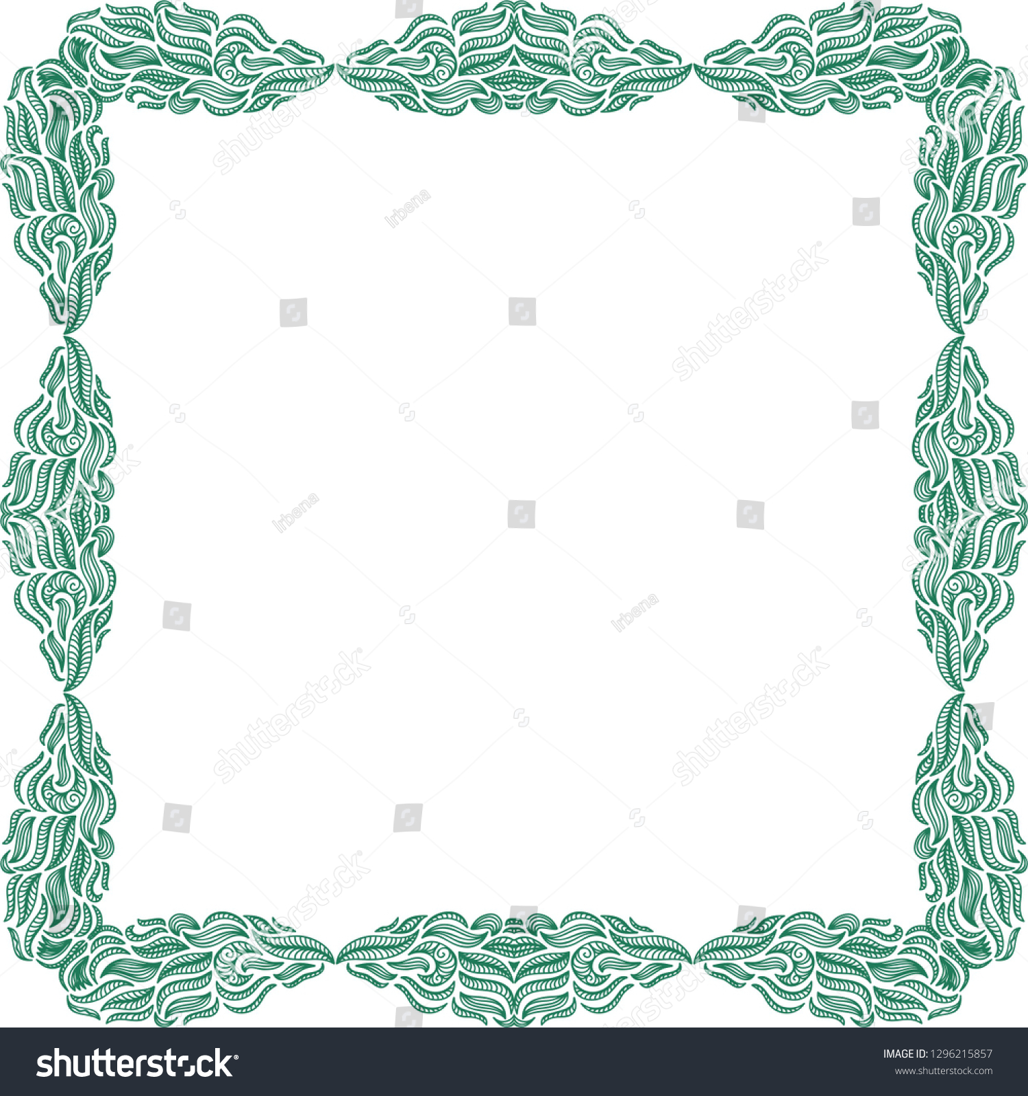 Beautiful Green Frame Vector Illustration Stock Vector (Royalty Free ...