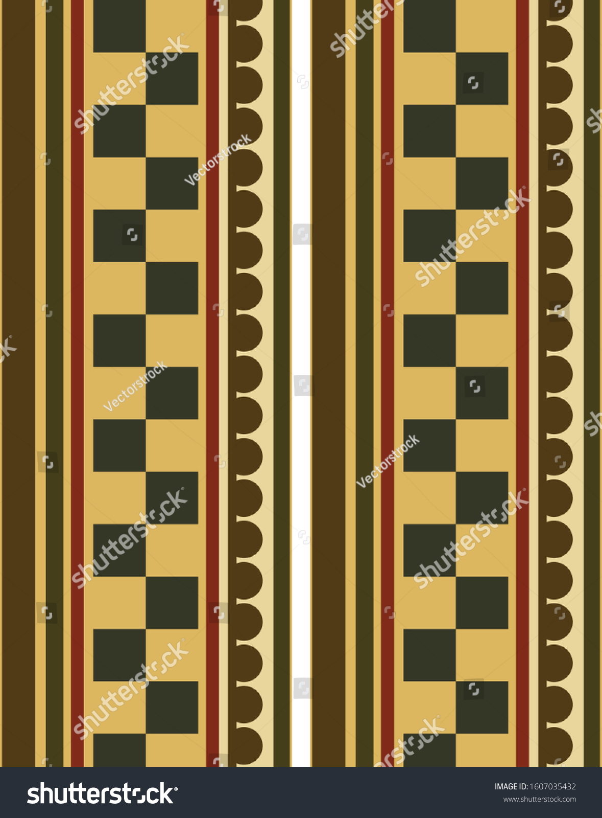 Beautiful Hand Drawn Textile Borders Stock Vector (Royalty Free ...