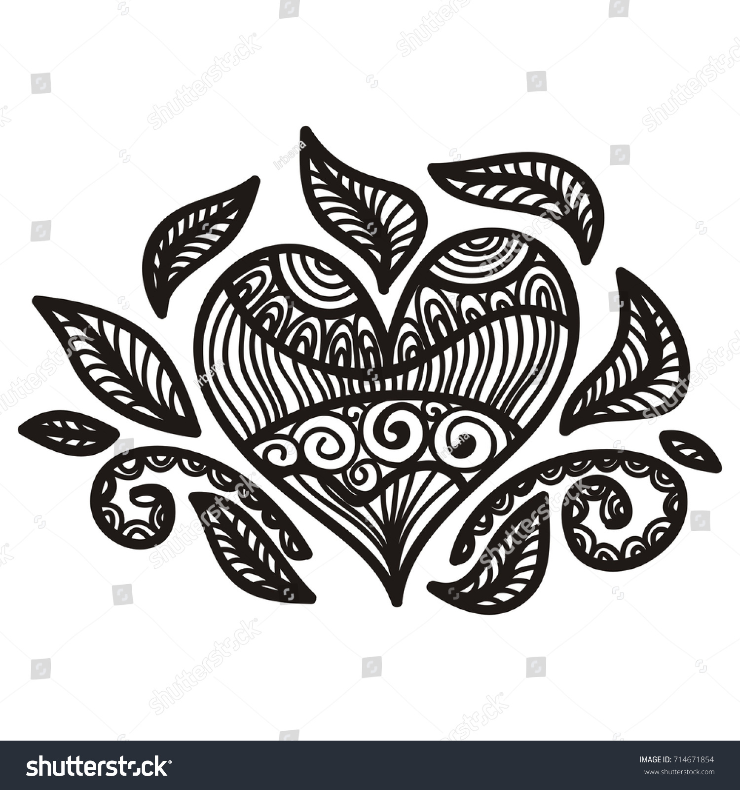Beautiful Heart Vector Illustration Stock Vector (Royalty Free ...