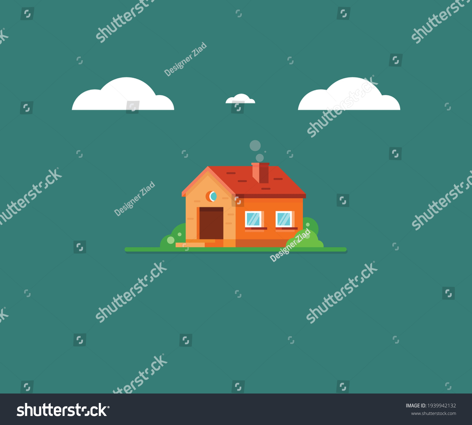 Beautiful House Vector Illustrator Design Stock Vector (Royalty Free ...