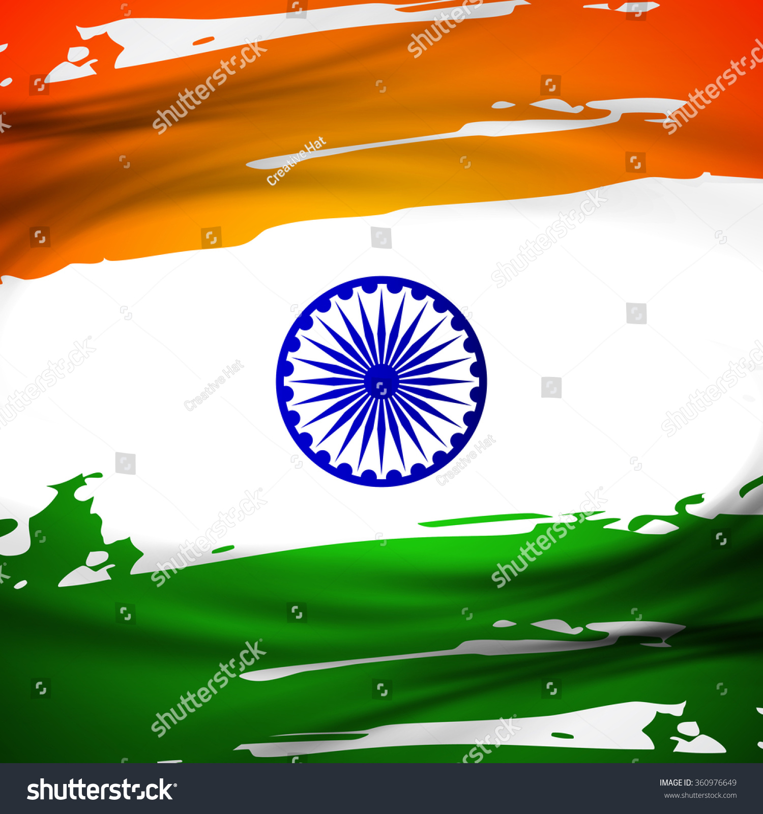 Beautiful Indian Flag Design Stock Vector (Royalty Free) 360976649