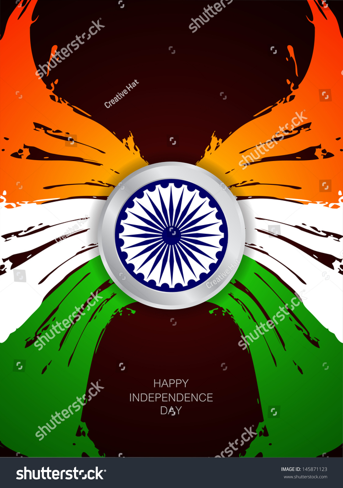 Beautiful Indian Flag Theme Background Design Stock Vector (Royalty ...