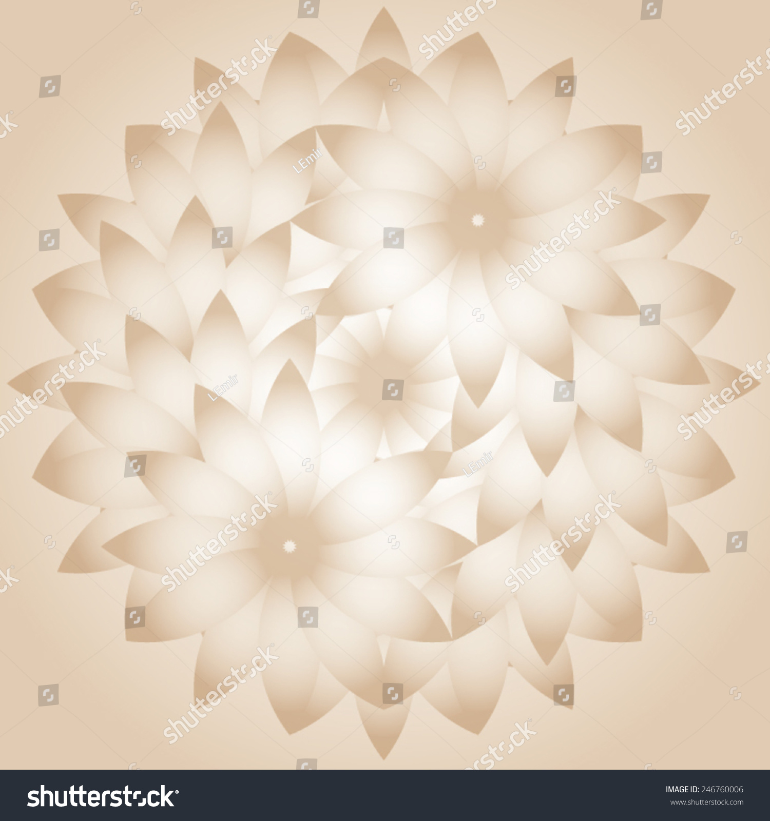 Beautiful Light Brown Vector Flowers Stock Vector (Royalty Free ...