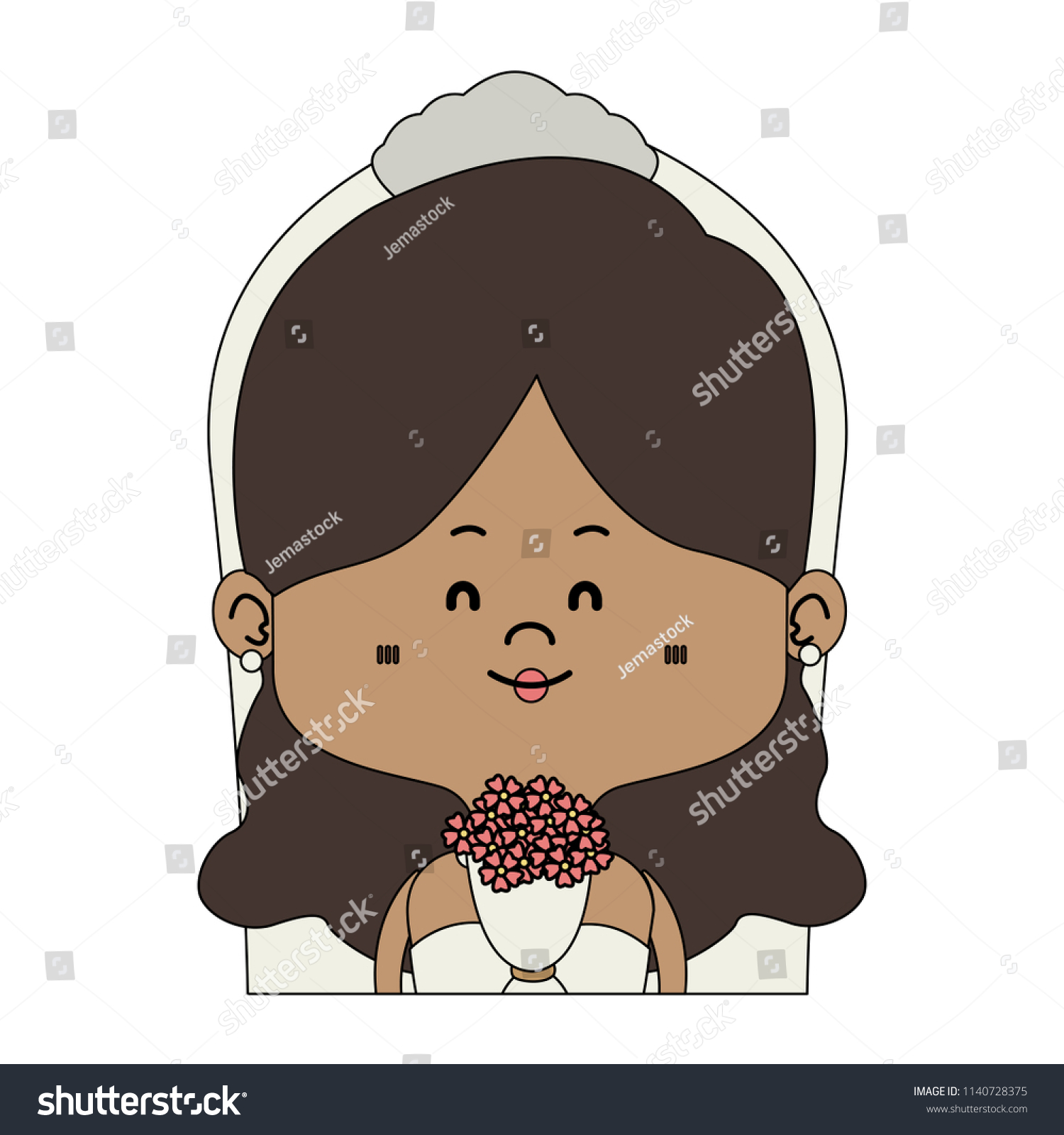 Beautiful Midget Bride Cartoon Stock Vector (Royalty Free) 1140728375 ...