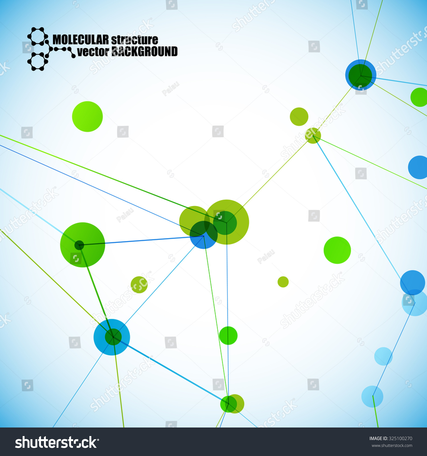 Beautiful Molecular Structure Stock Vector (Royalty Free) 325100270 ...