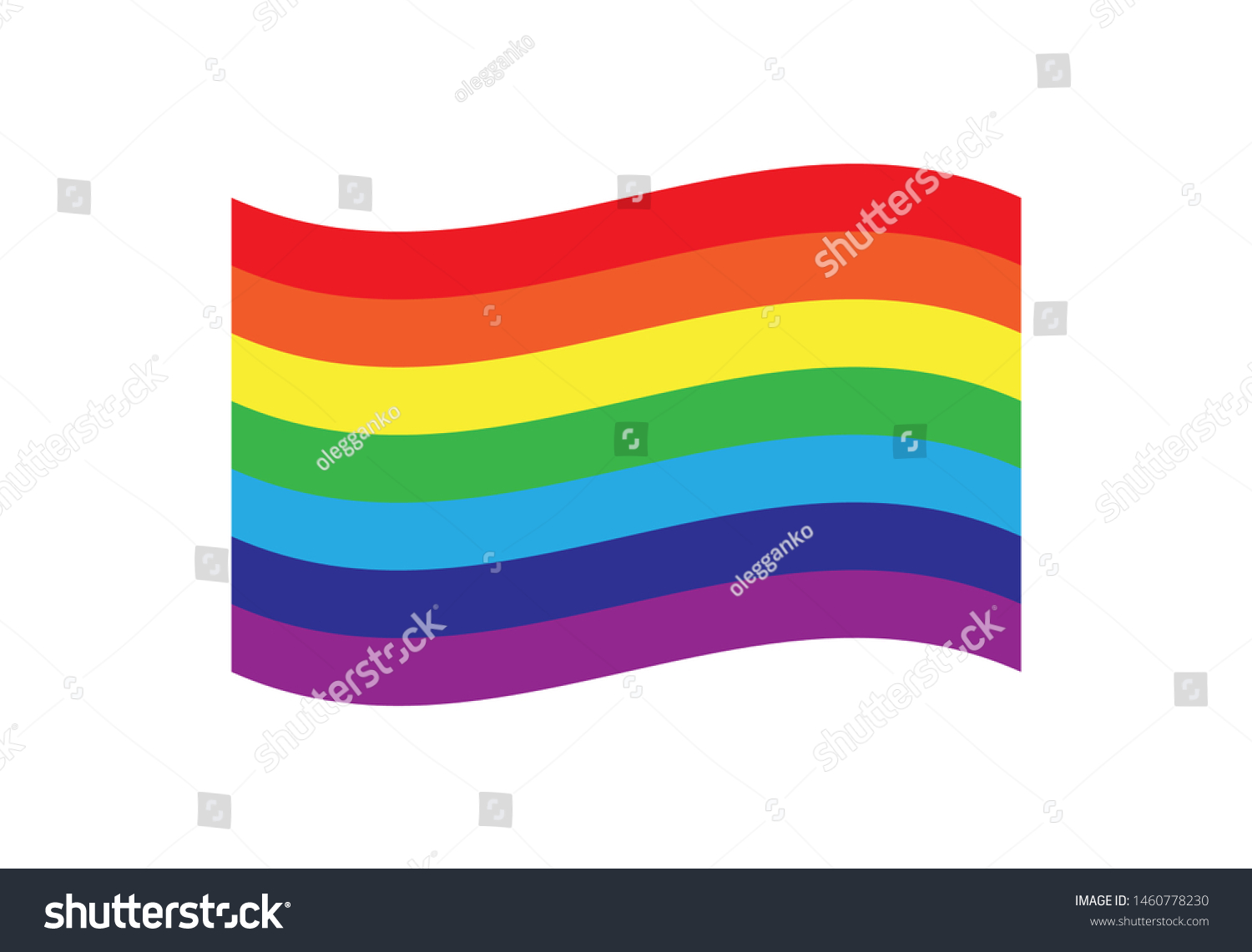 Beautiful Multicolored Rainbow Flag Vector Illustration Stock Vector ...