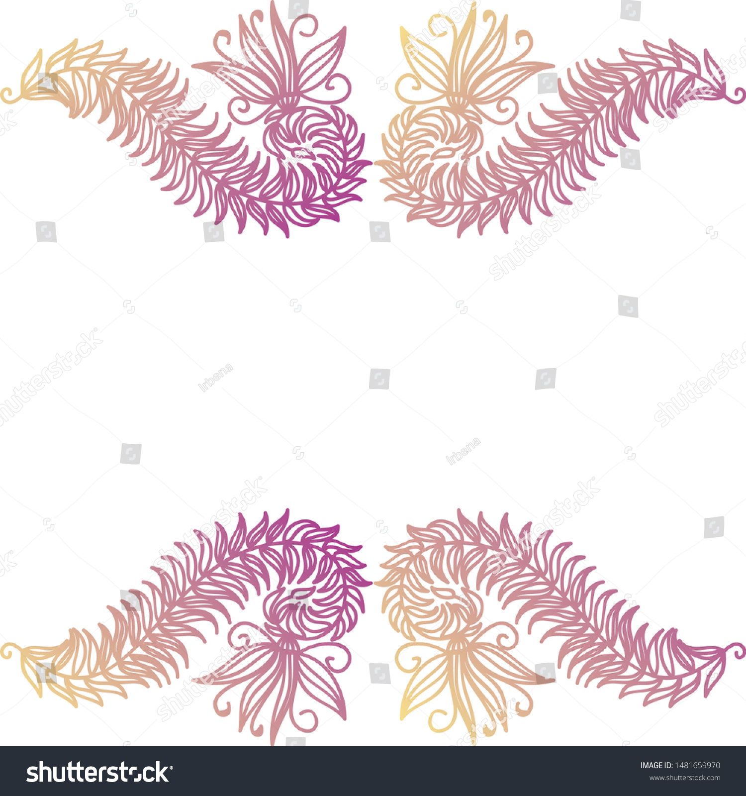 Beautiful Nature Frame Vector Illustration Stock Vector (Royalty Free ...
