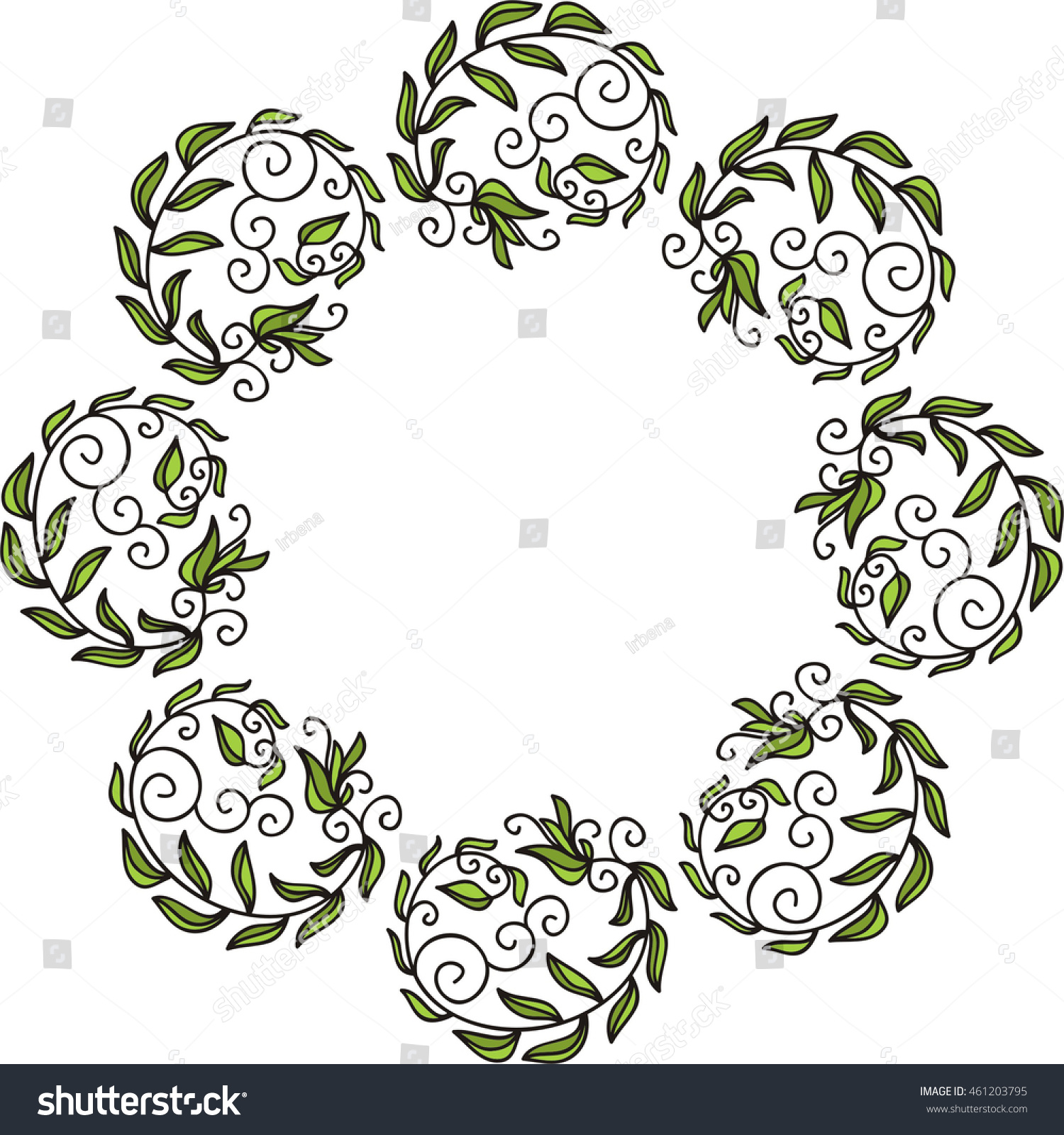 Beautiful Nature Frame Vector Illustration Stock Vector (Royalty Free ...