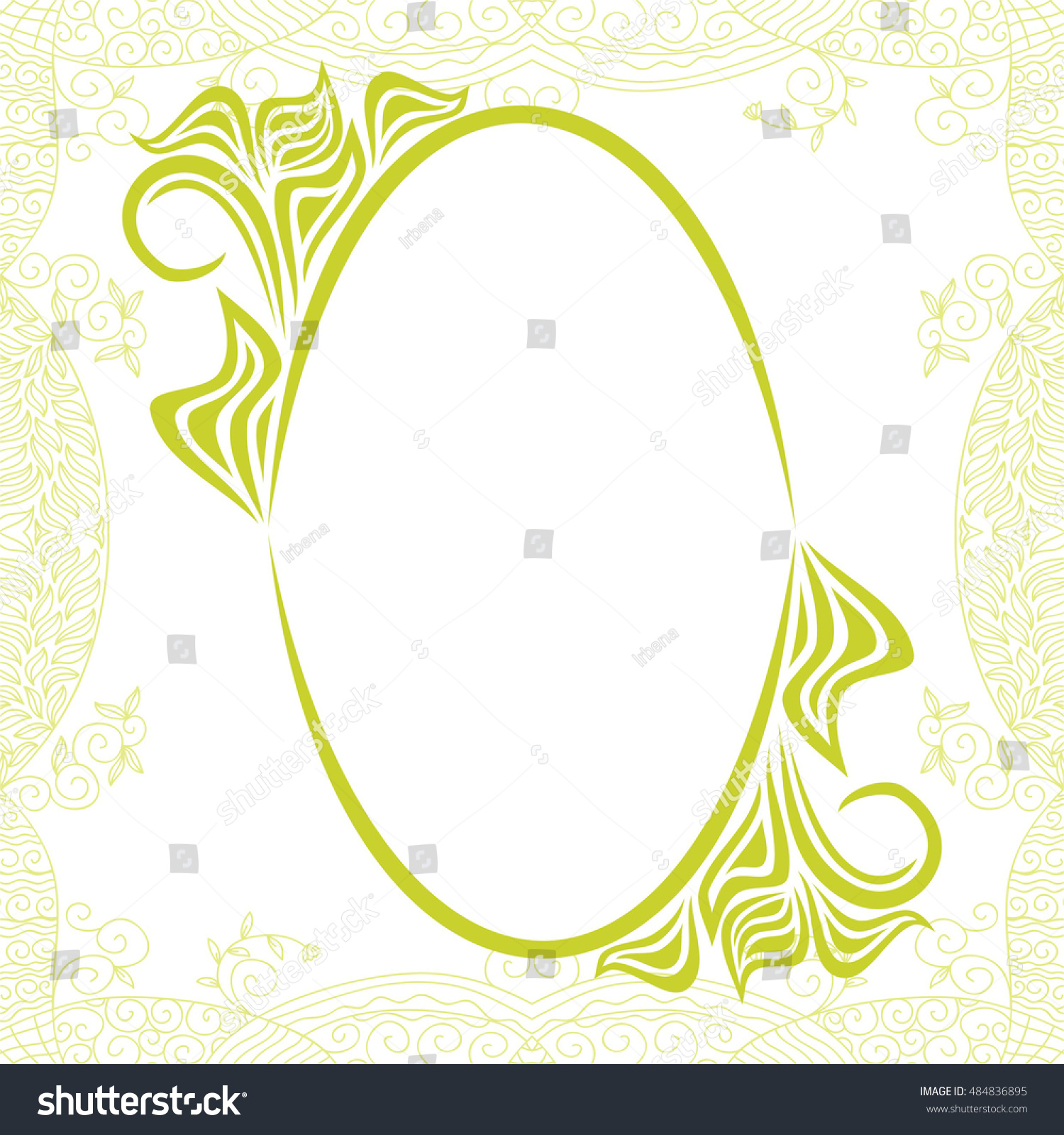 Beautiful Nature Frame Vector Illustration Stock Vector (Royalty Free ...