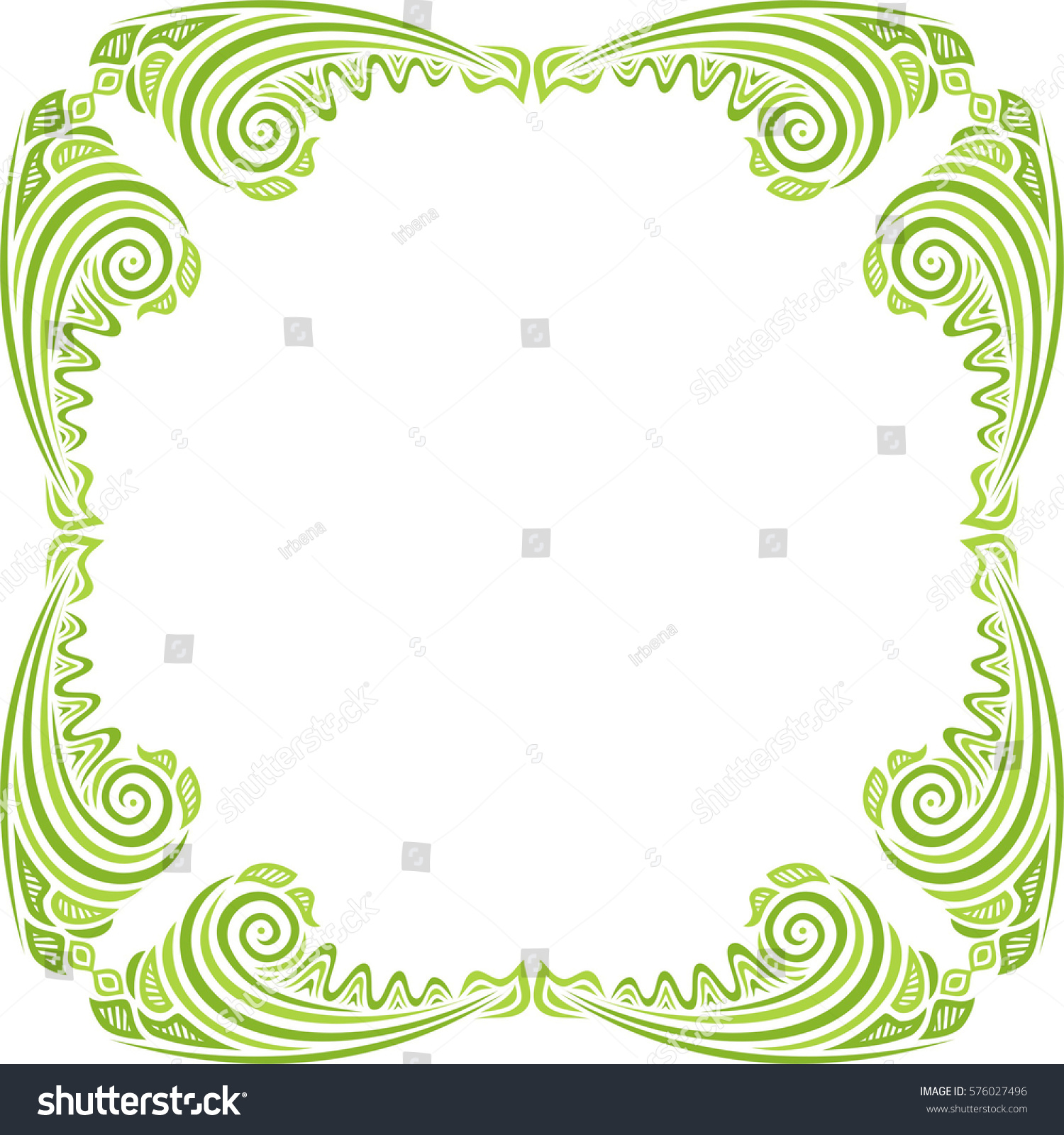 Beautiful Nature Frame Vector Illustration Stock Vector (Royalty Free ...