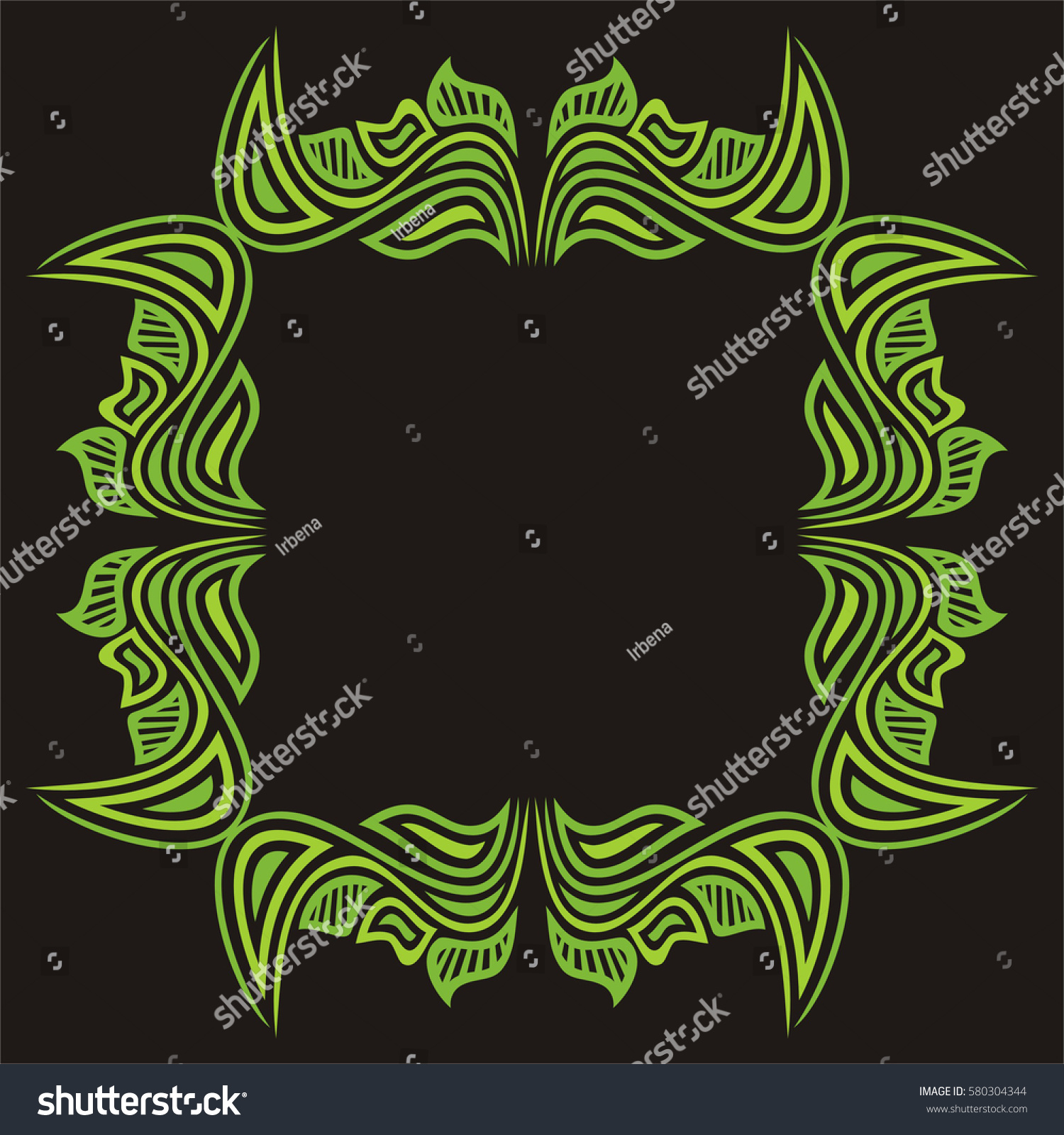 Beautiful Nature Frame Vector Illustration Stock Vector (Royalty Free ...