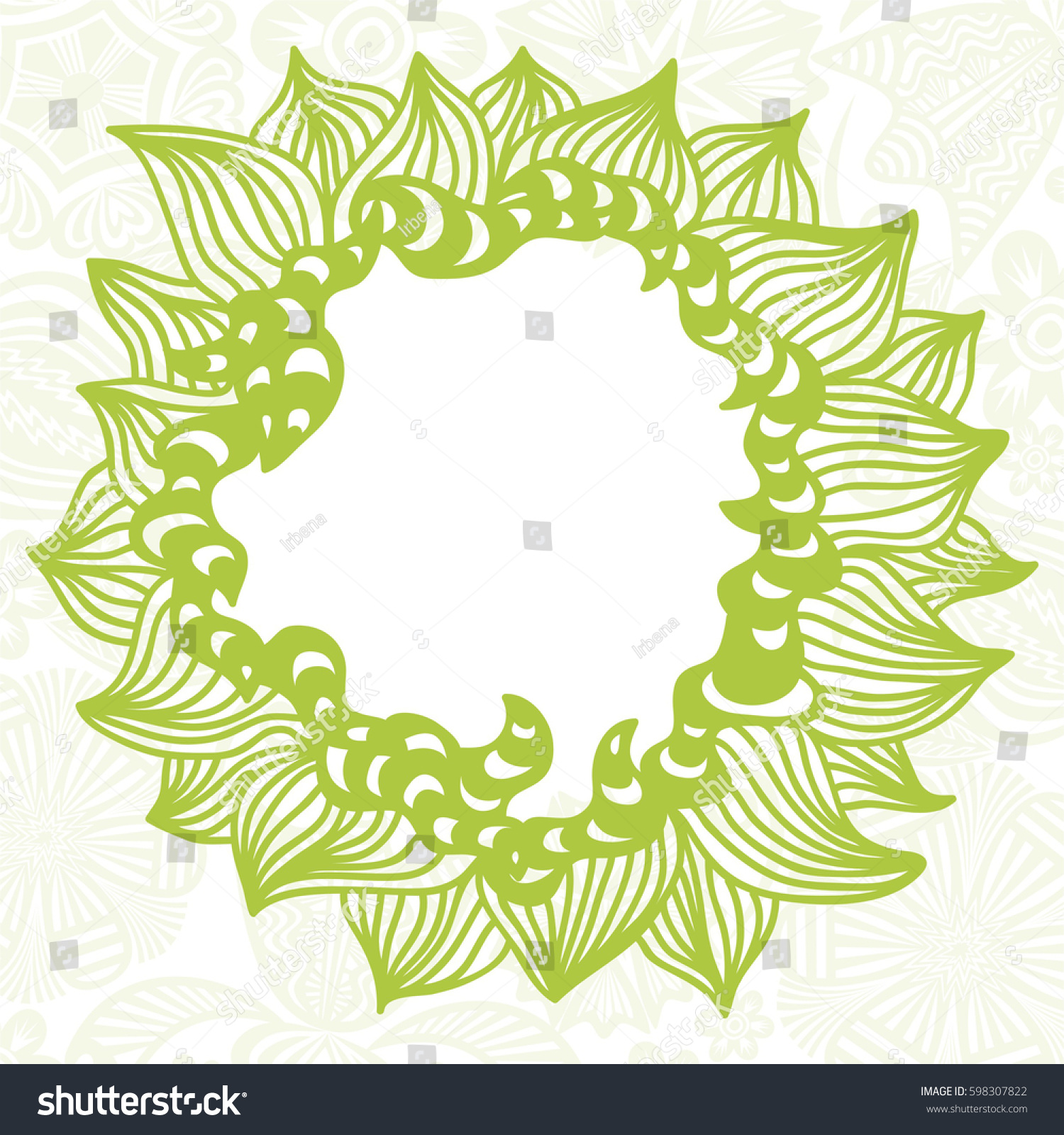 Beautiful Nature Frame Vector Illustration Stock Vector (Royalty Free ...